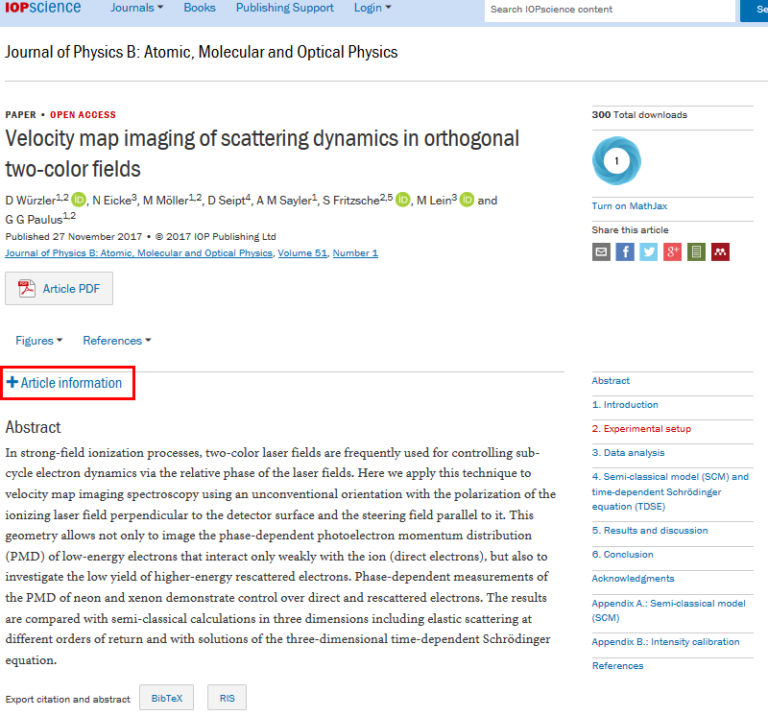 From acceptance through to publication of your article - IOPscience - Publishing Support