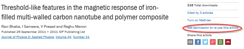 permission to reuse - IOPscience - Publishing Support